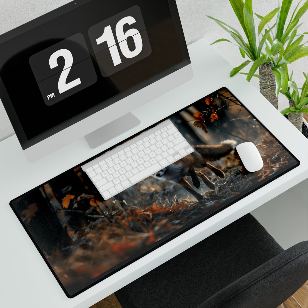 Funny Gaming Mousepad Gift for Fox Lovers Desk Mat Office Accessories ...
