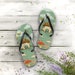 Graphic Mushroom House Flip Flops | Women's Summer Sandals - Etsy
