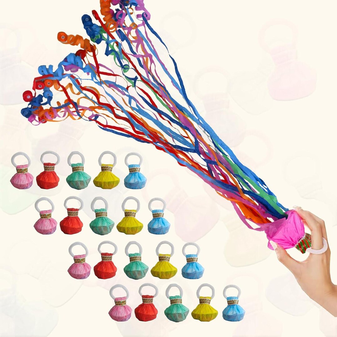 Streamer Poppers, Confetti Poppers, No Mess Streamers Easy to Clean ...