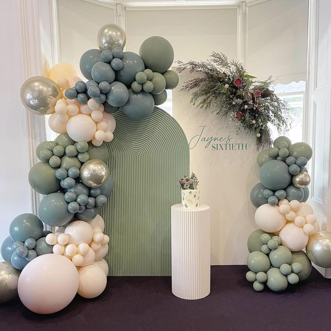 122pcs Dusty Blue Sage Green Balloon Garland Kit, Balloon Arch Kit for ...