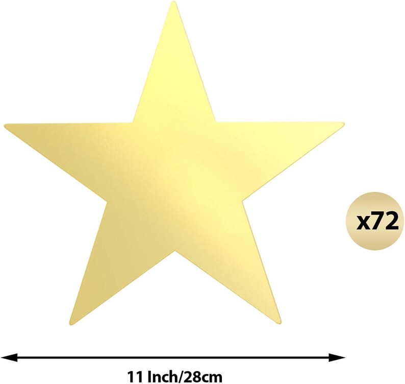 Glitter Paper For Crafting 120 PCS Glitter Gold Five Star Cutouts Paper ...