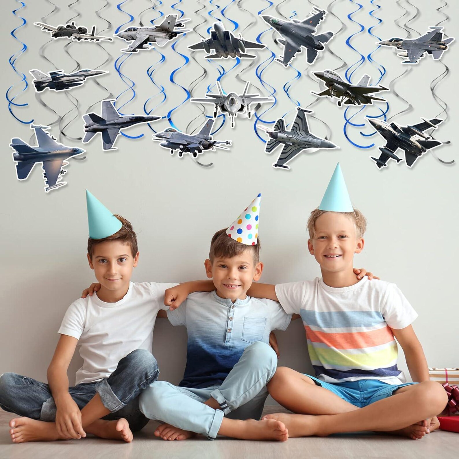 Airplane Hanging Swirl Decoration Hanging Swirls Supplies Cool Plane ...