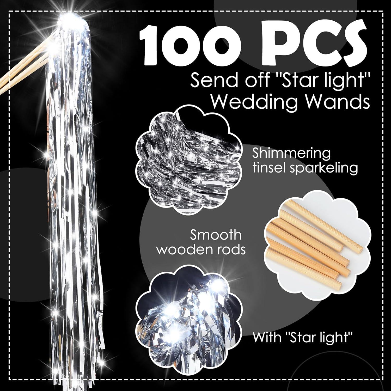 Hted Wedding Wands LED Tinsel Wedding Wands Light up Wedding Streamer ...