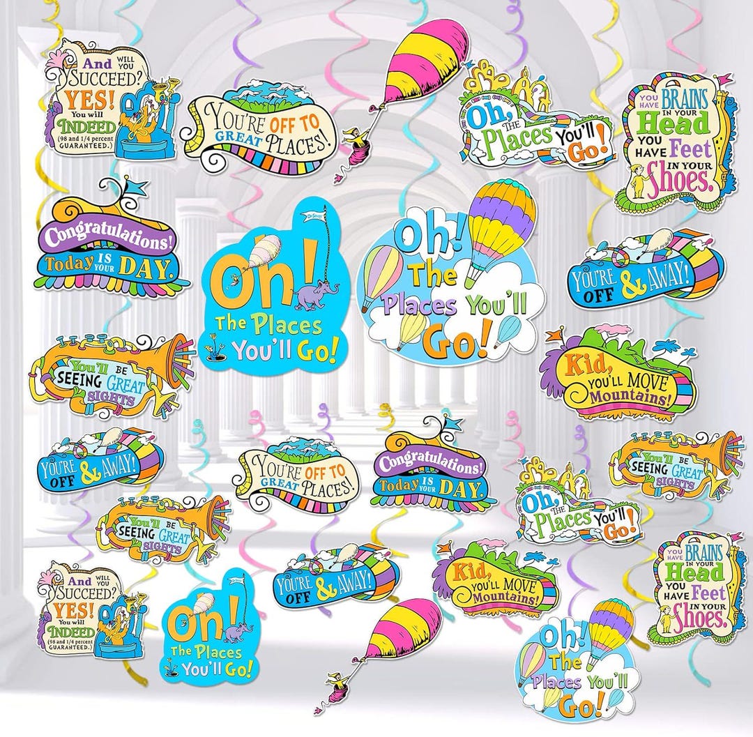 Oh the Places You'll Go Decorations Graduation Decorations Oh the ...