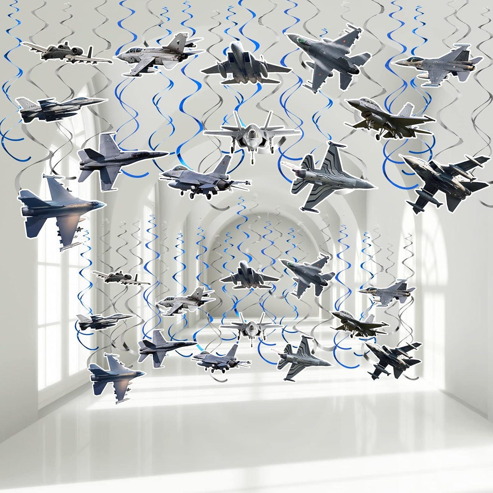 Airplane Hanging Swirl Decoration Hanging Swirls Supplies Cool Plane ...
