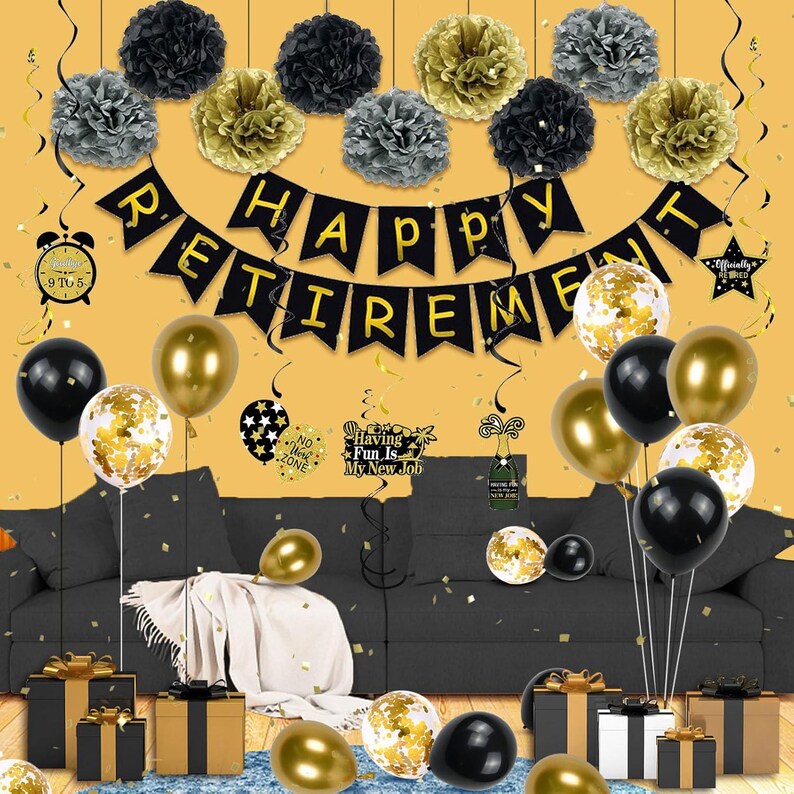 Retirement Party Decorations, Happy Retirement Decorations for Men ...