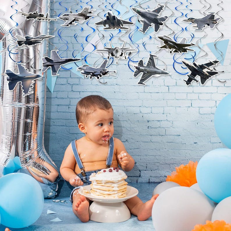 Airplane Hanging Swirl Decoration Hanging Swirls Supplies Cool Plane ...