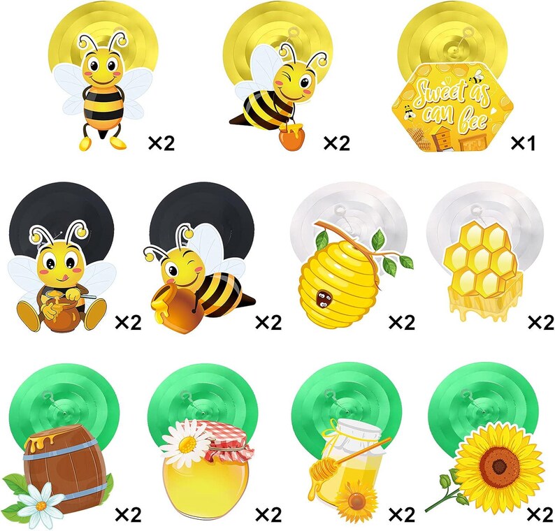 Bee Hanging Swirl Decorations, Bee Party Hanging Swirls Honey Bee Foil ...
