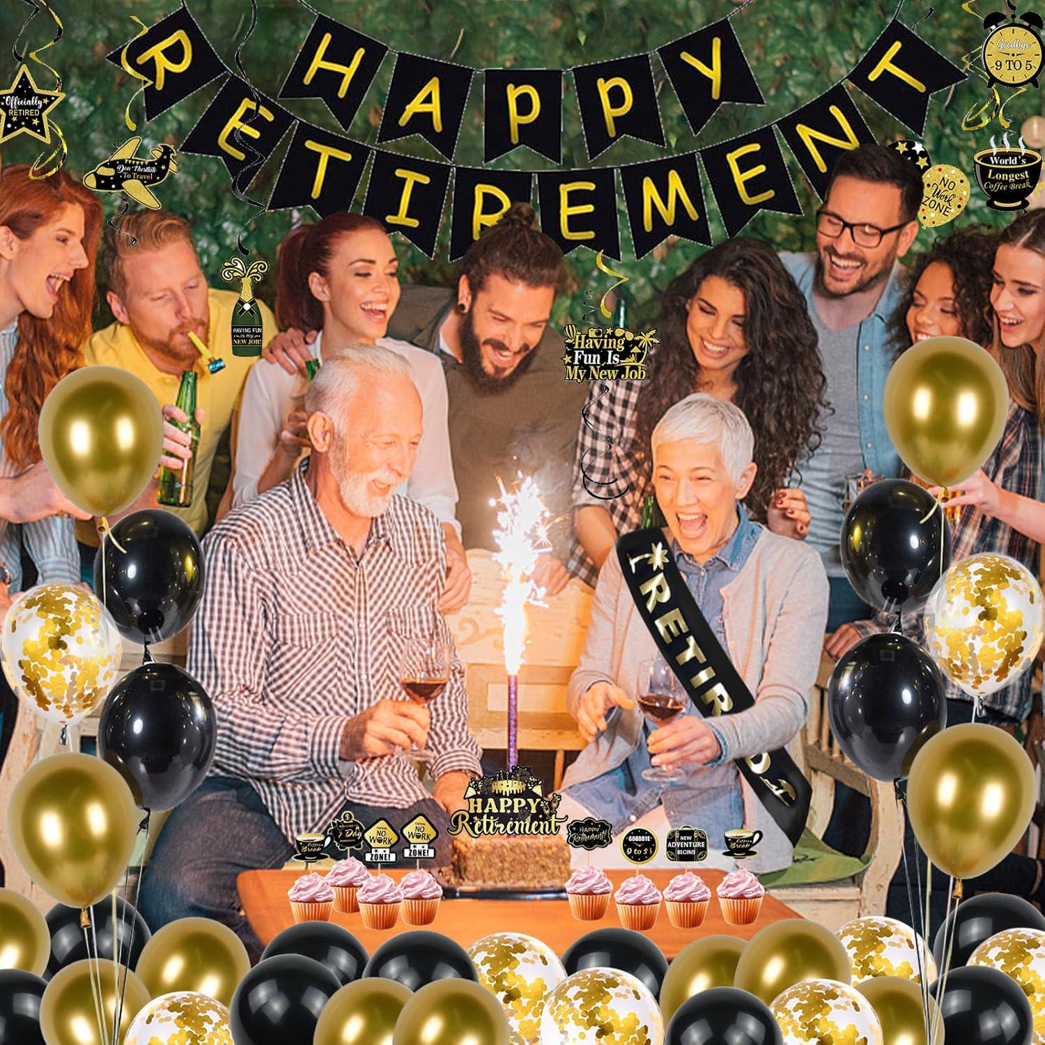 Retirement Party Decorations, Happy Retirement Decorations for Men ...