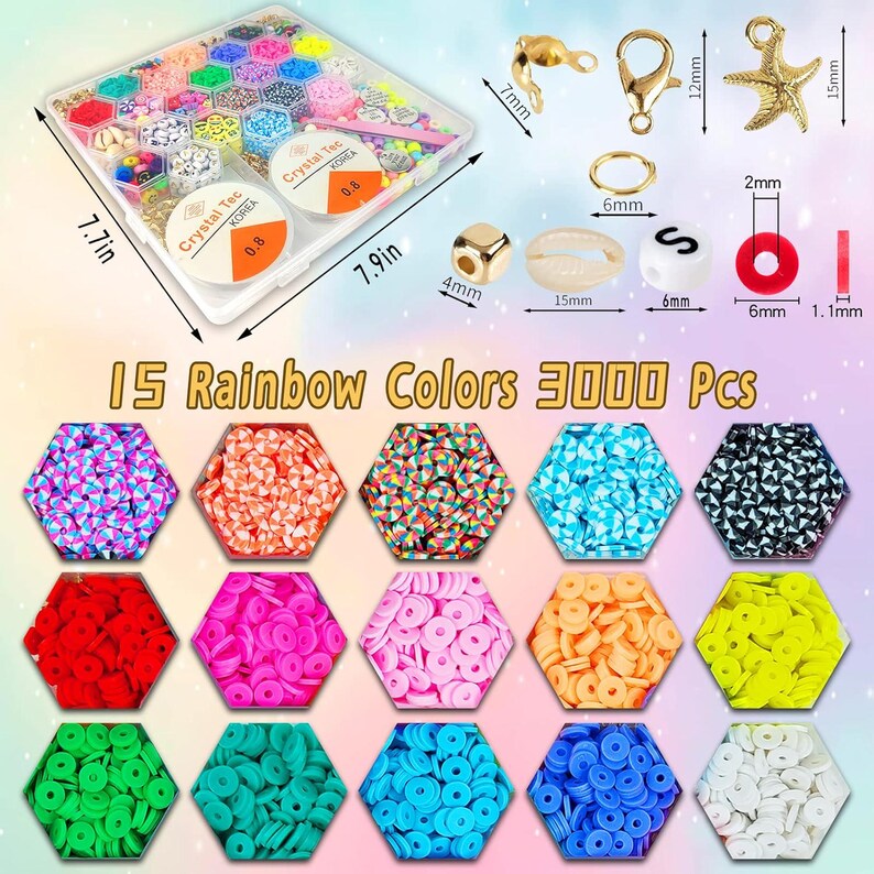 New Clay Beads Arts and Crafts Kit for Jewelry Making With Smiley ...