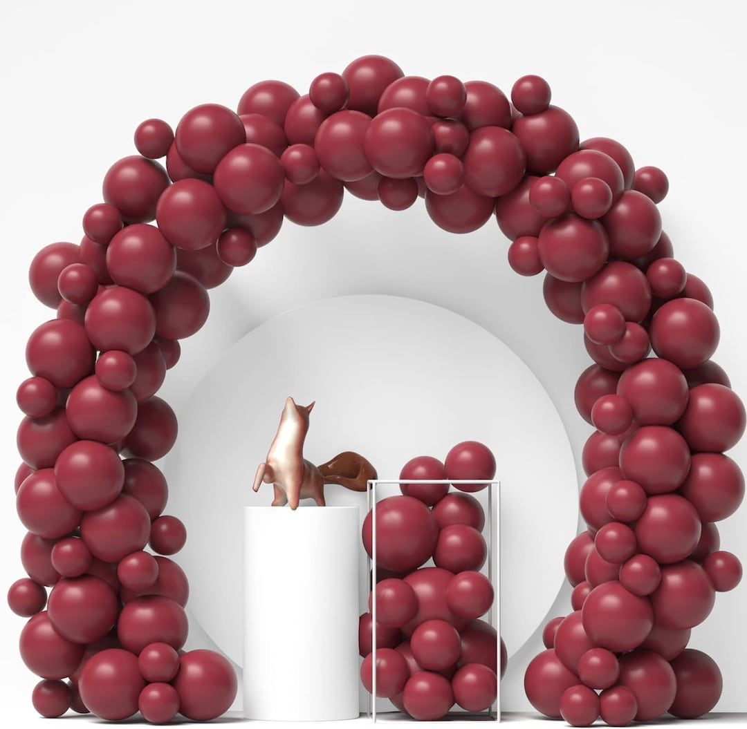 Burgundy Balloon Garland Arch Kit Maroon Balloons 80pcs Wine Red ...