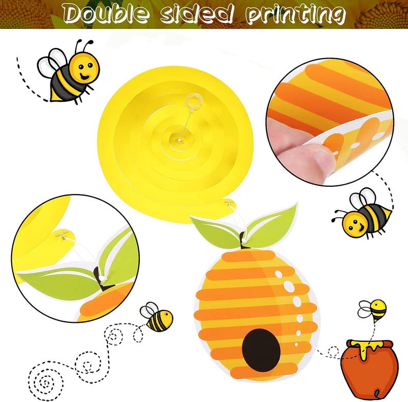Bee Hanging Swirl Decorations Bee Party Hanging Swirls Foil Ceiling ...