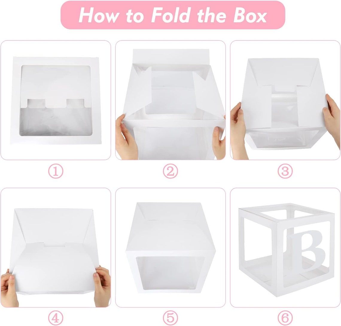 Baby Boxes for Baby Shower Decoration With 8 Letters and 36 Balloons ...