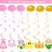 Princess Peach Hanging Swirls, Pink Yellow Princess Peach Birthday ...