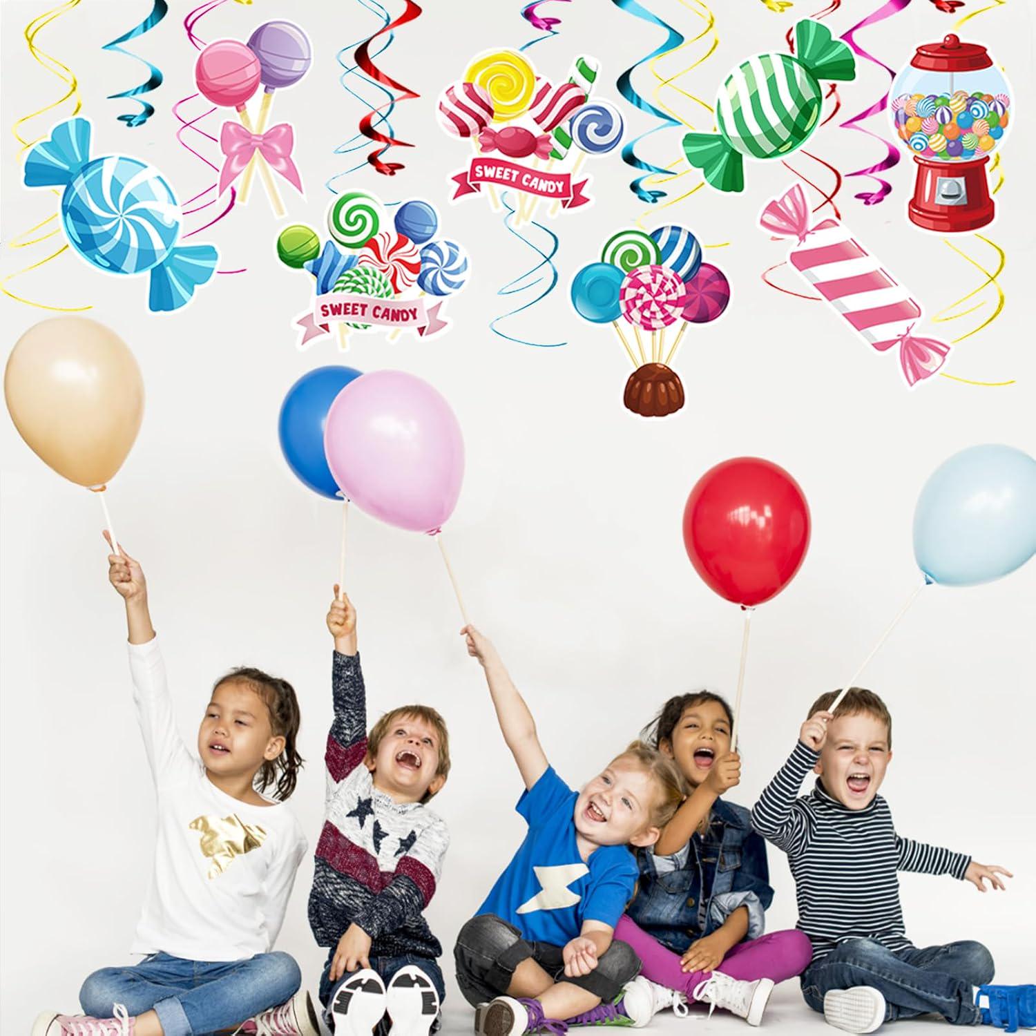 Candyland Party Decorations Candy Hanging Swirls Decorations Colorful ...