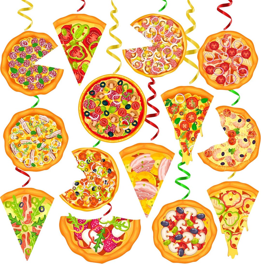 Pizza Party Hanging Swirls Pizza Party Decorations Pizza Party Time ...