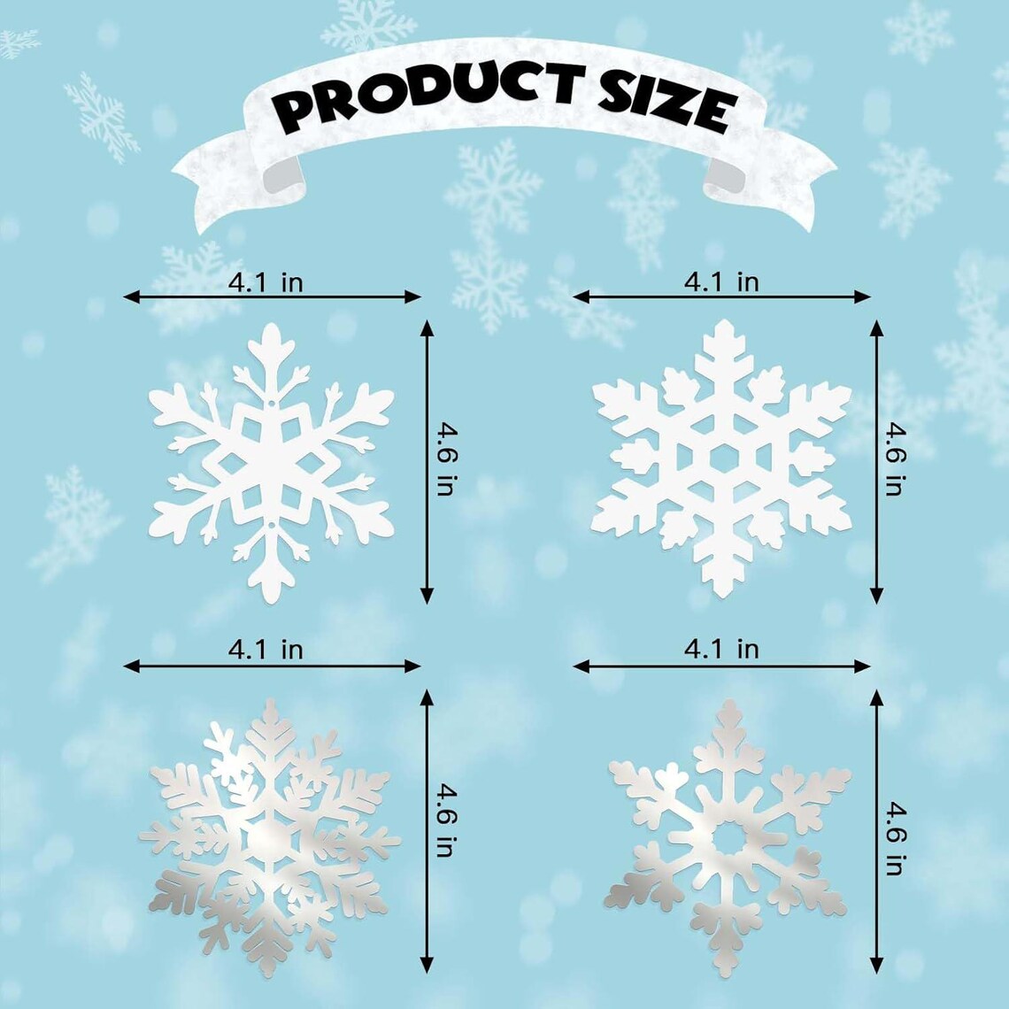Cristmas Winter Wonderland Snowflake Hanging Swirls Party Decoration ...