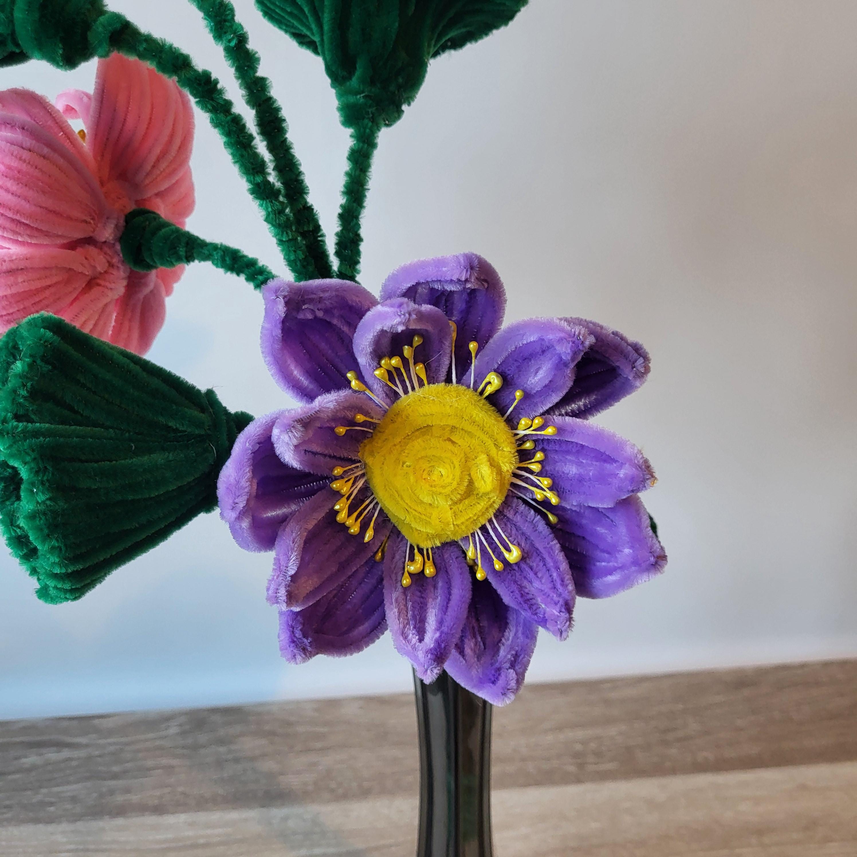 Custom Handmade Chenille Lotus Flowers - Unique Home Decor, Wedding ...