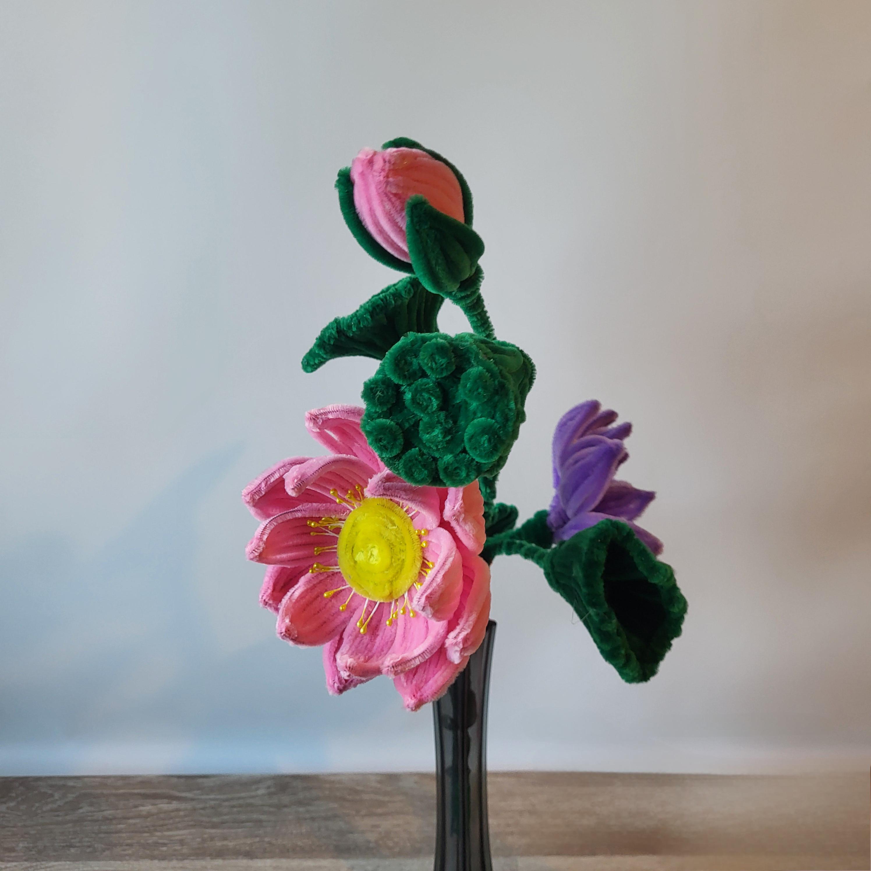 Custom Handmade Chenille Lotus Flowers - Unique Home Decor, Wedding ...