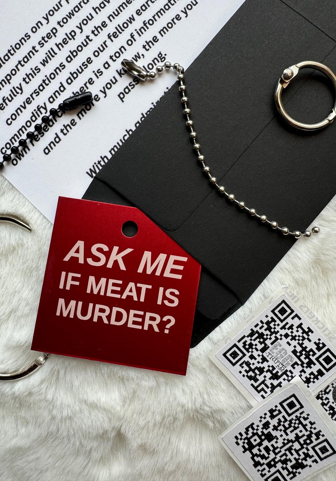 Metal Tag/meat is Murder/medium/vegan/animal Rights Activist ...