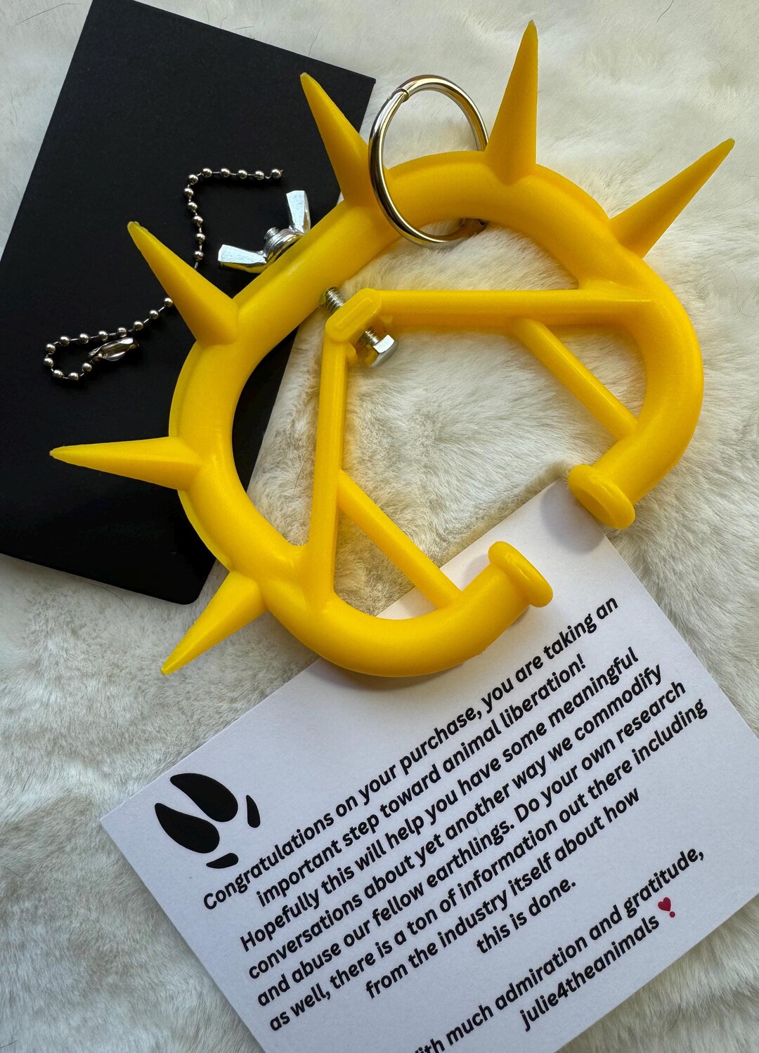 Spiked Calf Ring/vegan/animal Rights Activist/calf Weaning Ring ...