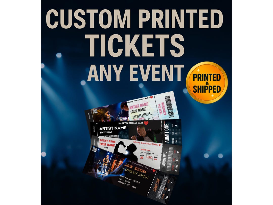 Custom Printed Tickets for Any Event Personalized Tickets Physical ...