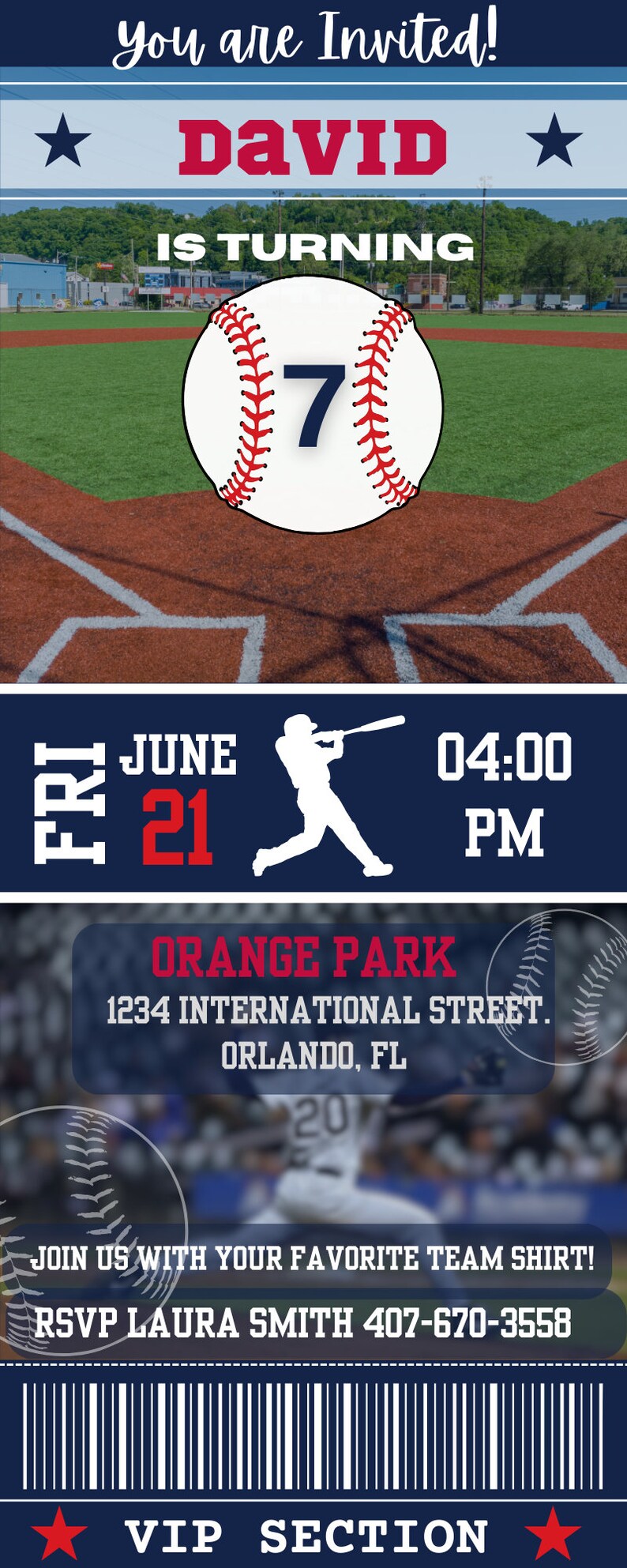 Instant Download Editable Baseball Theme Invitation Game, Baseball ...