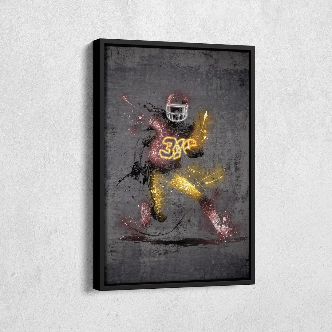 Matt Jones Poster Neon Splash Washington Commanders NFL Framed Canvas ...
