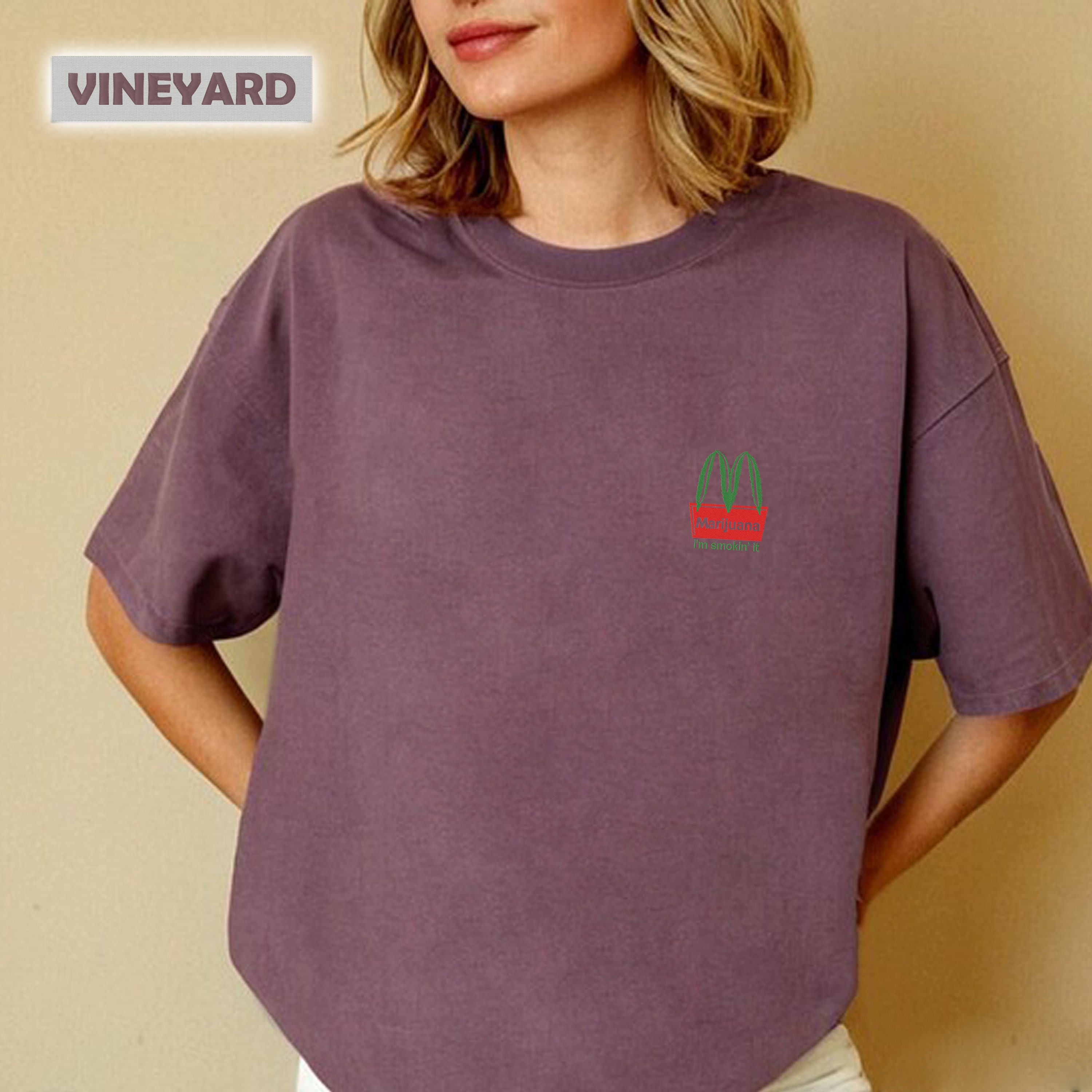 Embroidered Marijuana I'm Smokin It Pocket Sweatshirt, Funny Marijuana Tee, Weed Leaf Shirt ...