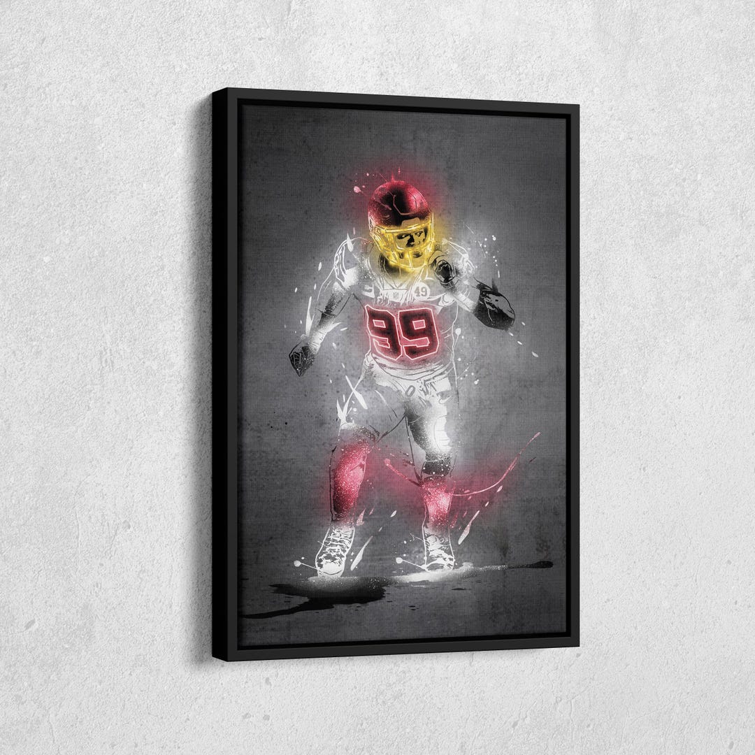 Chase Young Poster Neon Splash Washington Commanders NFL Framed Poster ...