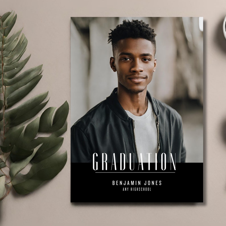 Modern Graduation Announcement and Invitation Graduation Template 18 - Etsy
