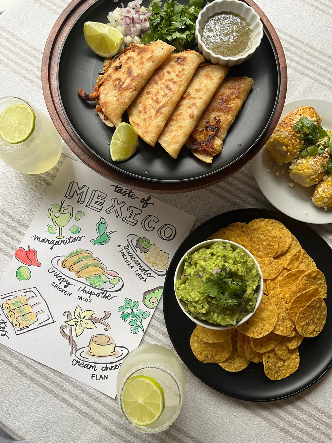 Custom Hand Painted Menus, Watercolors and Brush Marker, Dinner Parties ...