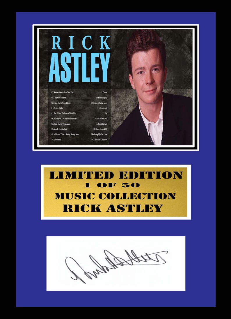 Rick Astley Signed Framed - Etsy