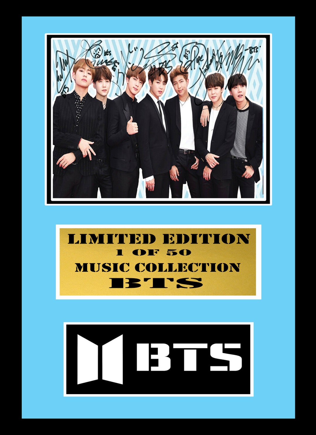 Bts Signed Framed - Etsy