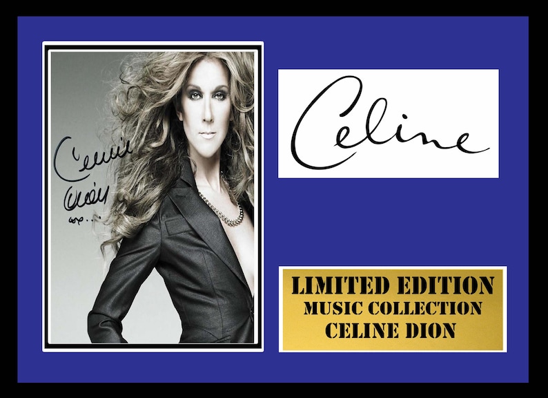 Celine Dion Signed Framed - Etsy