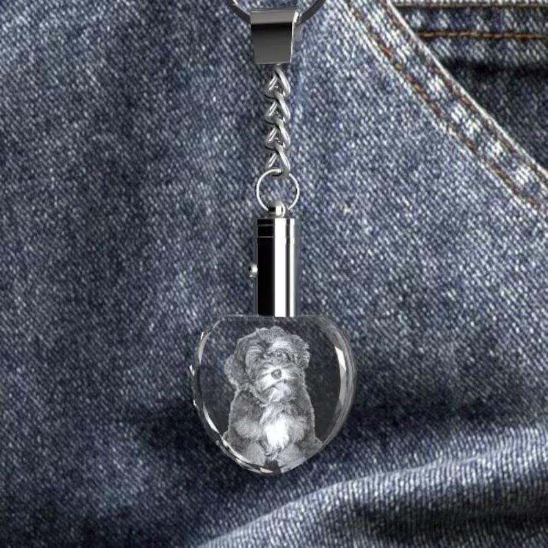 Custom Photo Keychain With LED Light, Personalized Gift, Gift for Her ...