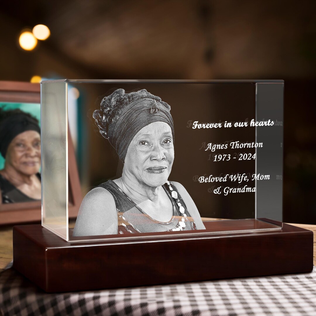 Personalized Memorial Crystal, Sympathy & Mourning, in Loving Memory ...