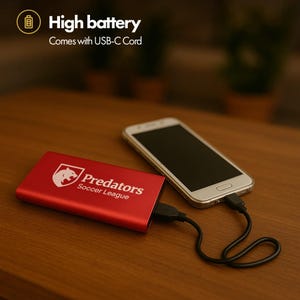 Personalized 8000mah Power Bank – Wireless Charging Pad, Custom ...