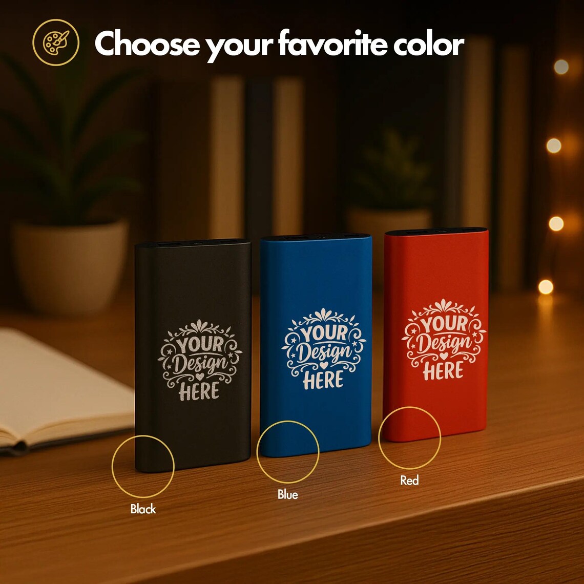 Personalized 8000mah Power Bank – Wireless Charging Pad, Custom ...