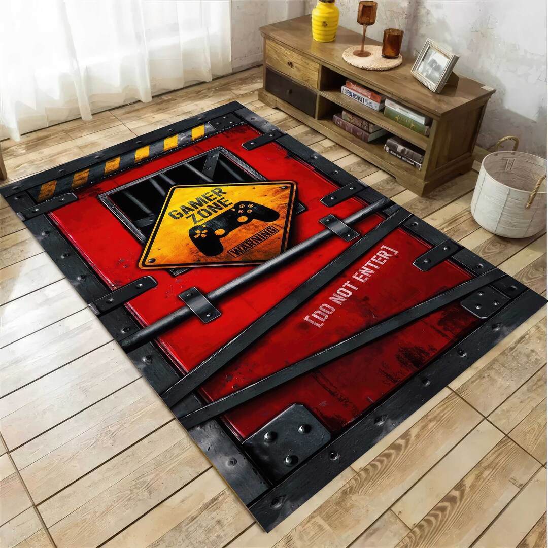 Gamer Zone Rug, Don Not Enter, Gamer Zone, Decor Rug, Modern Rug ...