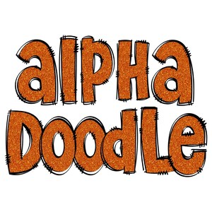 Orange Glitter Letters Png, Doddle Letters PNG, Glitter Png Letters ...