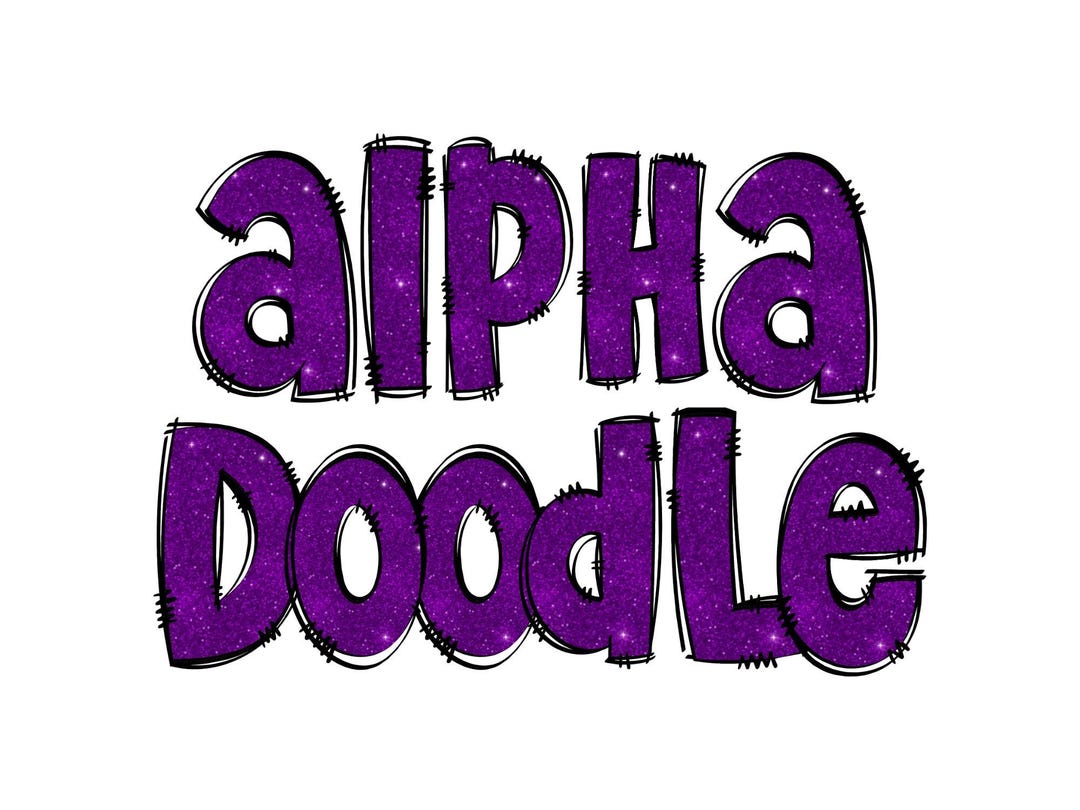 Dark Purple Glitter Letters Png, Doddle Letters PNG, Glitter Png ...