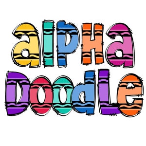 Crayon Doodle Letters Alphabet PNG Hand Drawn Upper and Lower Case ...