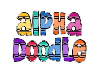 Crayon Doodle Letters Alphabet PNG Hand Drawn Upper and Lower Case ...