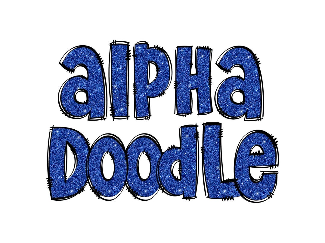 Blue Glitter Letters Png, Doddle Letters PNG, Glitter Png Letters ...