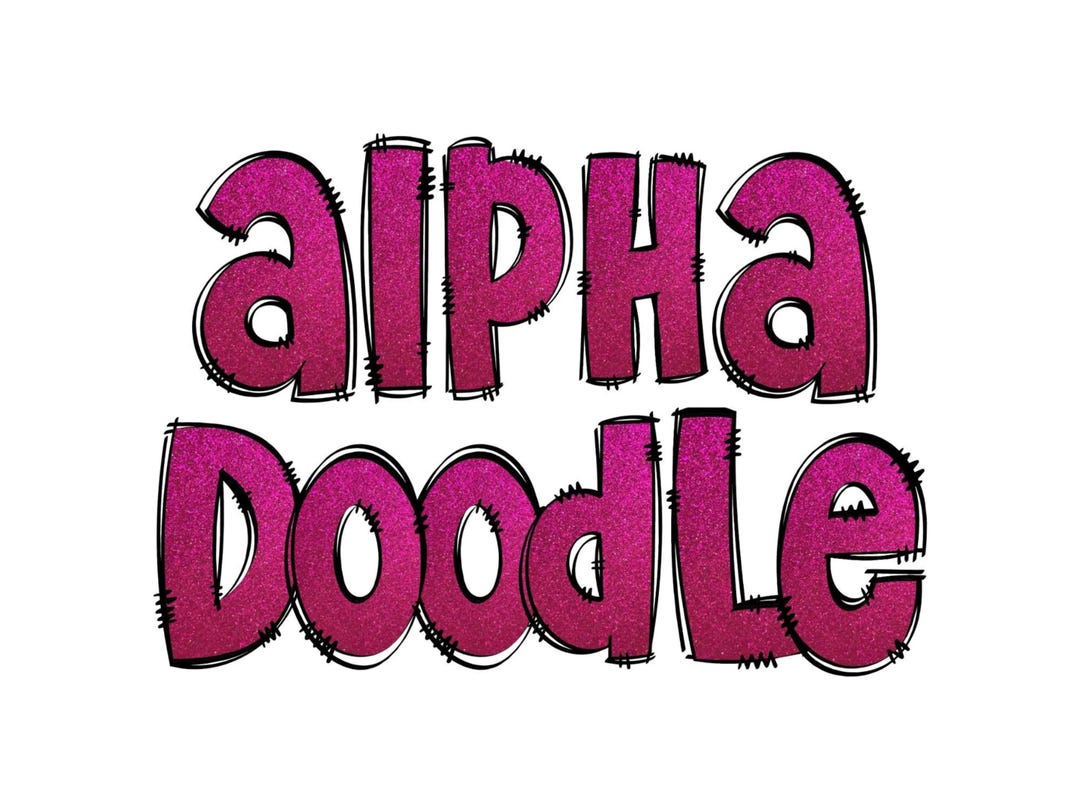 Dark Pink Glitter Letters Png, Doddle Letters PNG, Glitter Png Letters ...