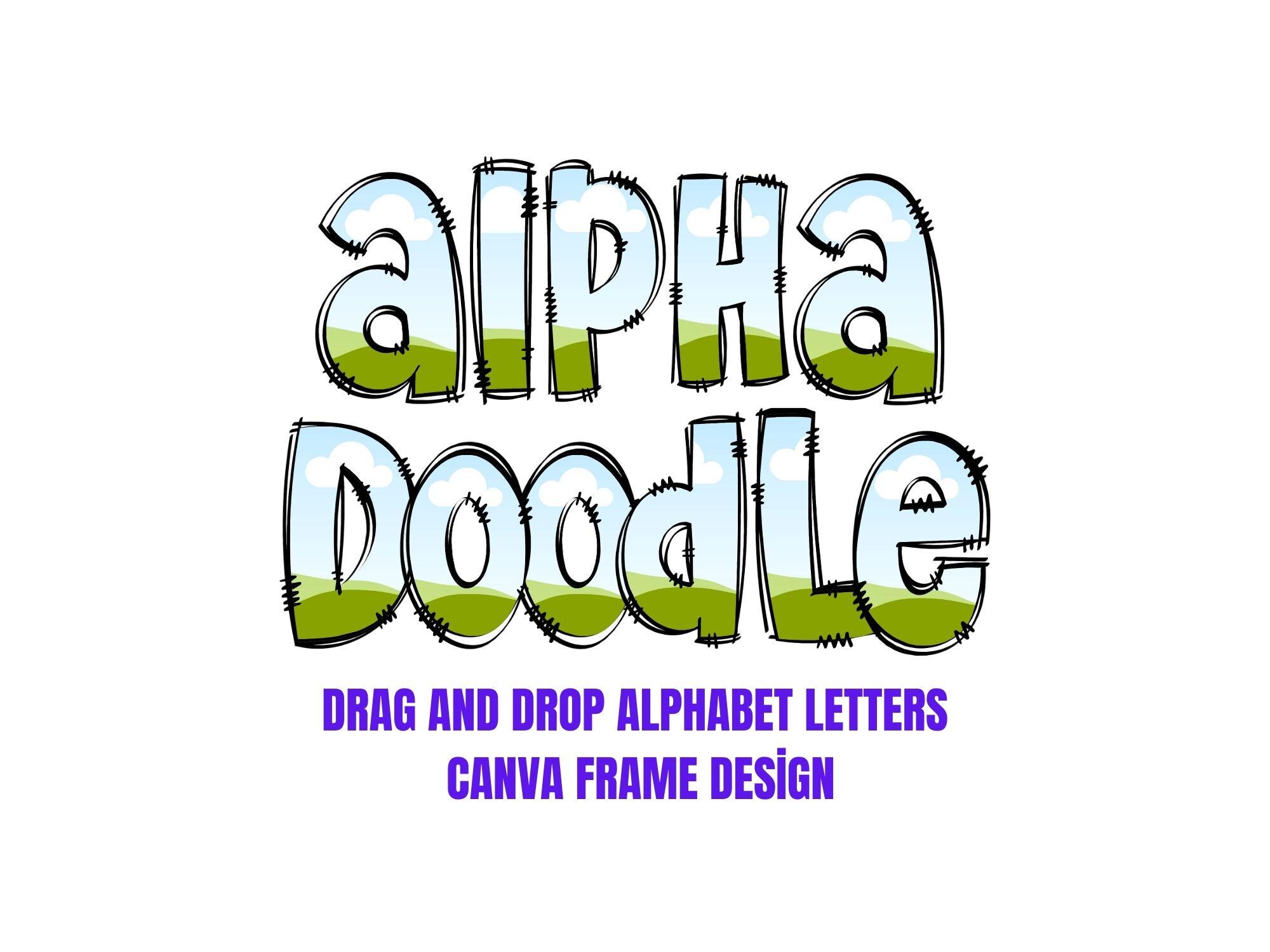 Canva Frame Letters, Doodle Letters Canva Frame, Alphabet Canva Frame ...