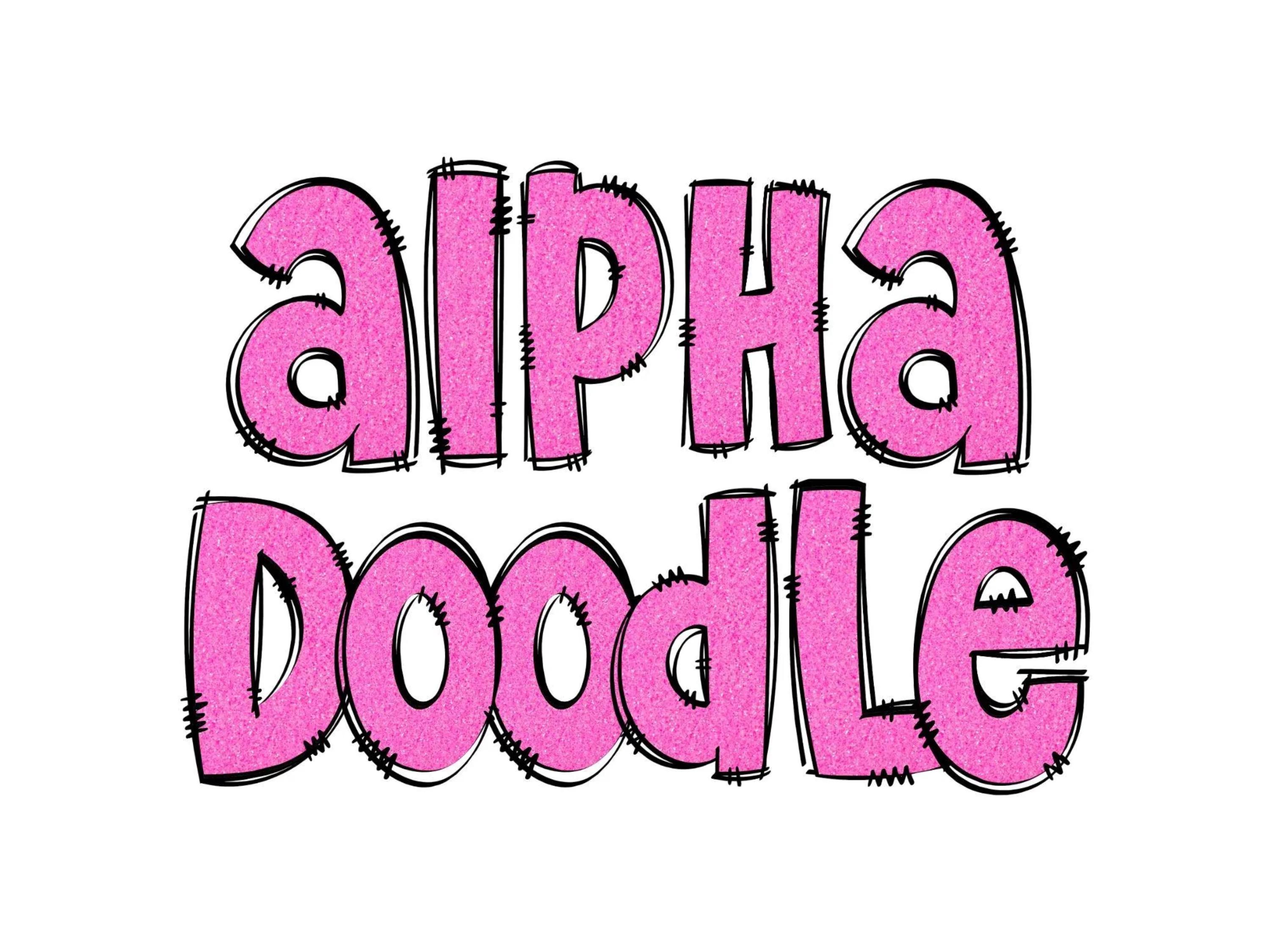Pink Glitter Letters Png, Doddle Letters PNG, Glitter Png Letters ...