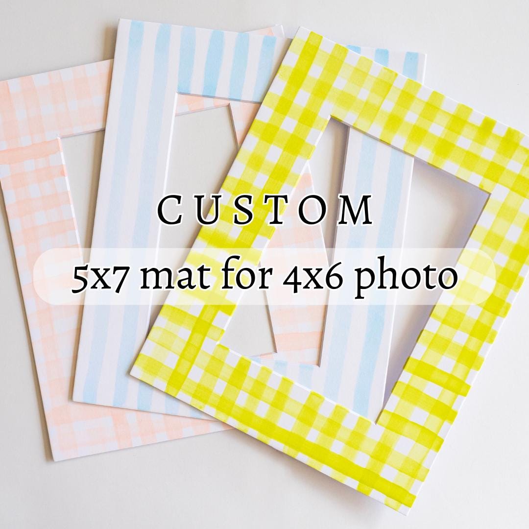 Custom Hand-painted 5x7 Mat for 4x6 Photo - Etsy