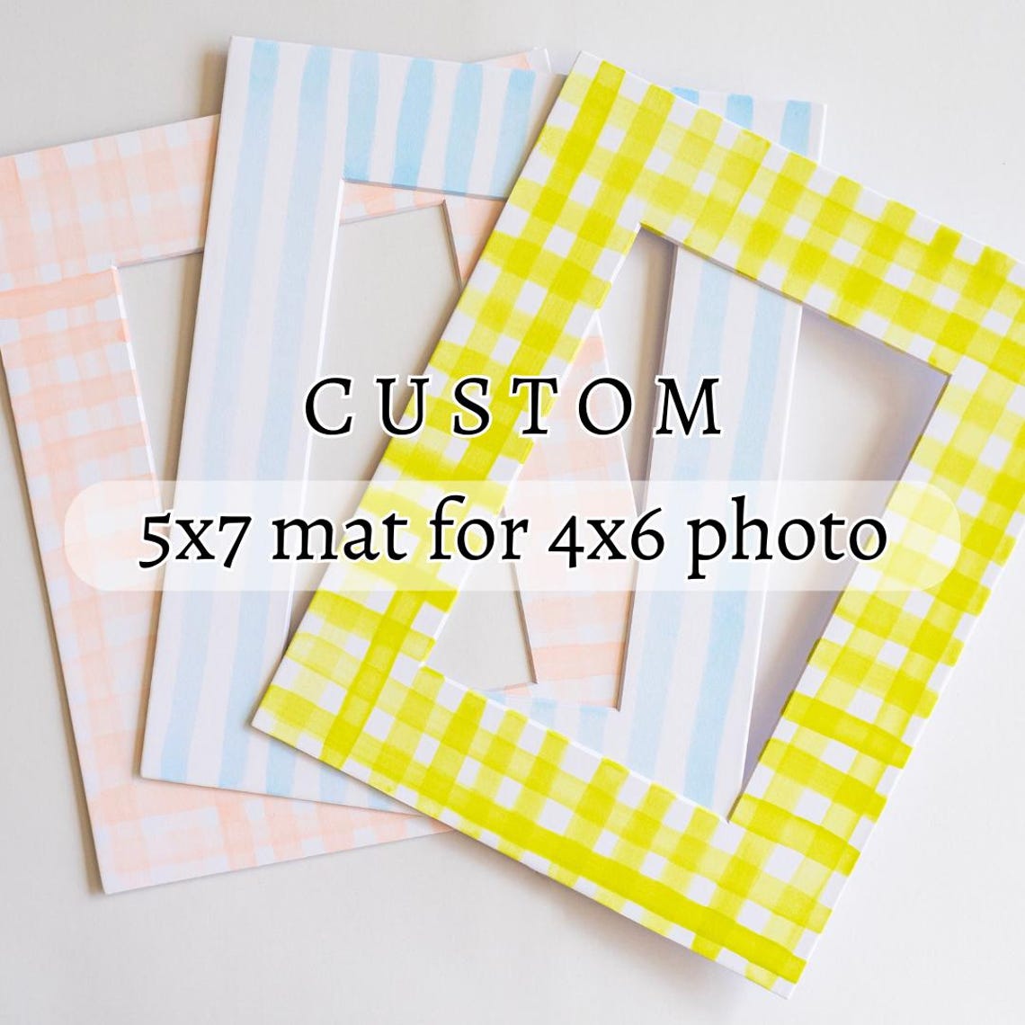 Custom Hand-painted 5x7 Mat for 4x6 Photo - Etsy